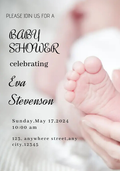 Baby shower celebration flyer Template | PosterMyWall