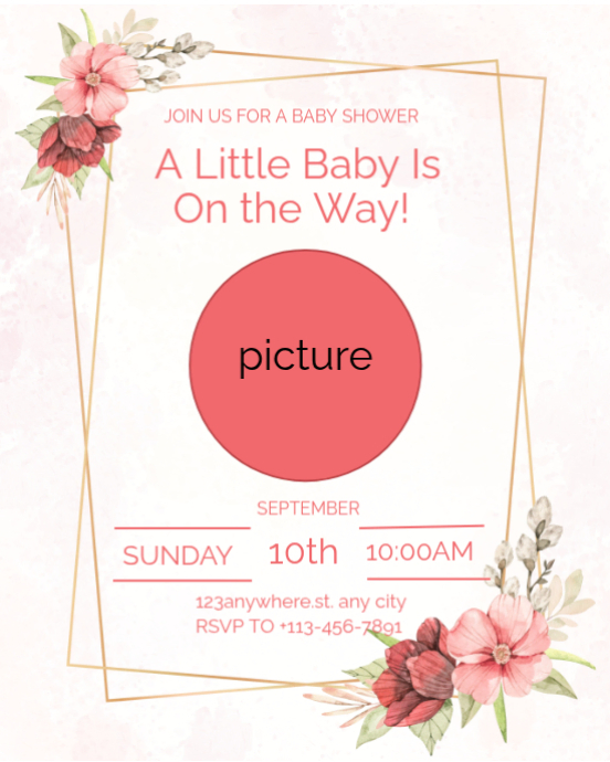 Baby shower design Instagram portrait Template | PosterMyWall