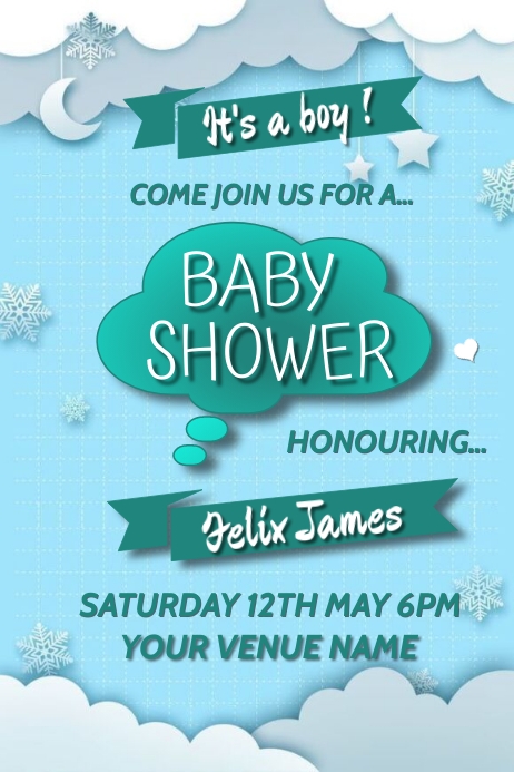 Baby shower Template | PosterMyWall