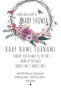 Baby Shower Announcement Template | PosterMyWall