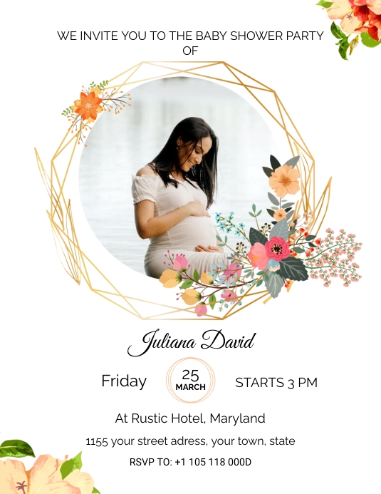 Baby shower flyer Template | PosterMyWall