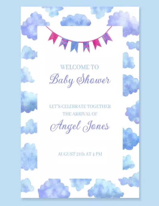Baby shower Flyer Template | PosterMyWall