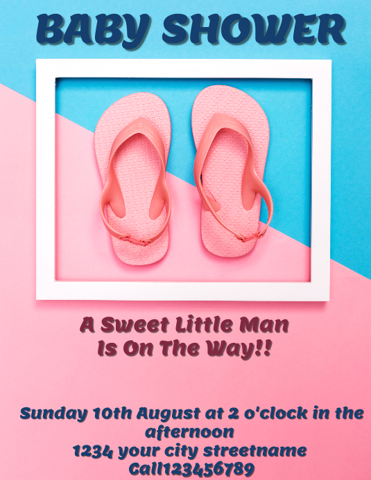 Baby shower flyer Template | PosterMyWall