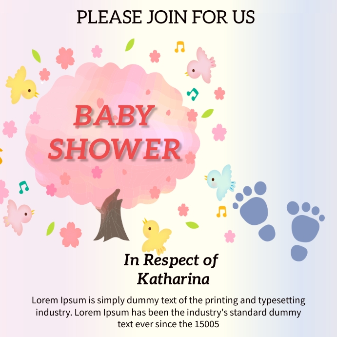Undangan Baby Shower Templat | PosterMyWall
