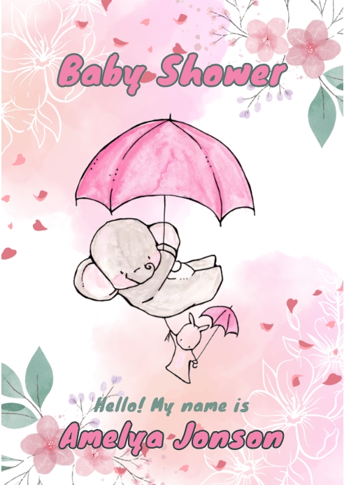 Baby Shower Postcard Template | PosterMyWall