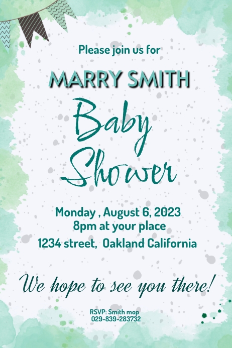 Baby shower poster 2023 | PosterMyWall