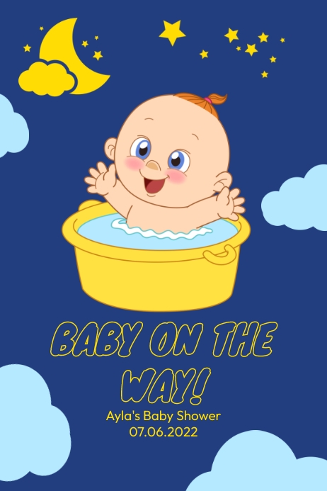 Baby Shower Poster Template | PosterMyWall