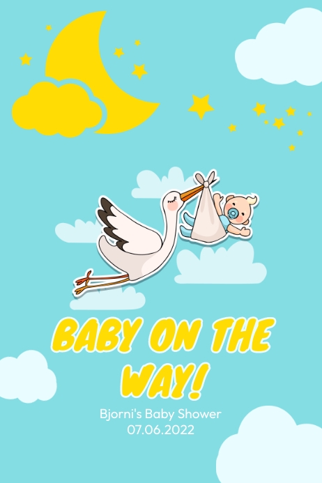 Baby Shower Poster Template | PosterMyWall