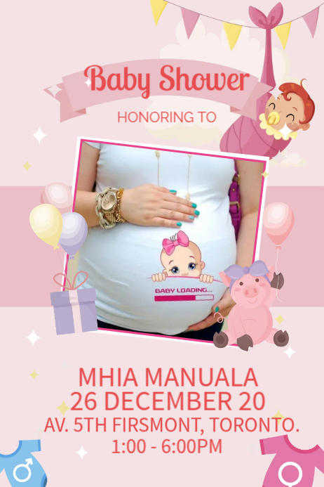 Baby Shower Poster Template | PosterMyWall