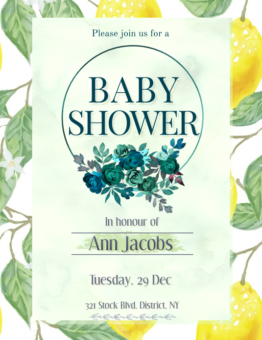 Baby Shower template flyer | PosterMyWall