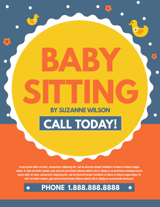 Copy of Baby Sitting | PosterMyWall