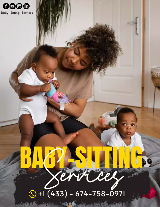 Plantilla de Baby-sitting flyers | PosterMyWall