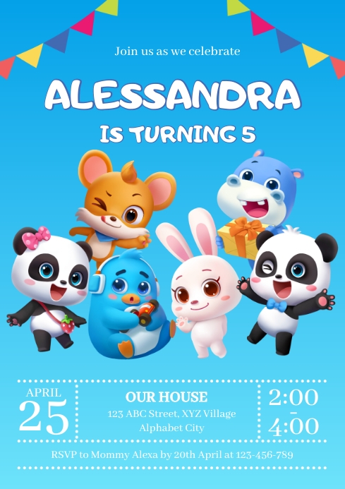 Babybus Birthday Invitation Template | PosterMyWall