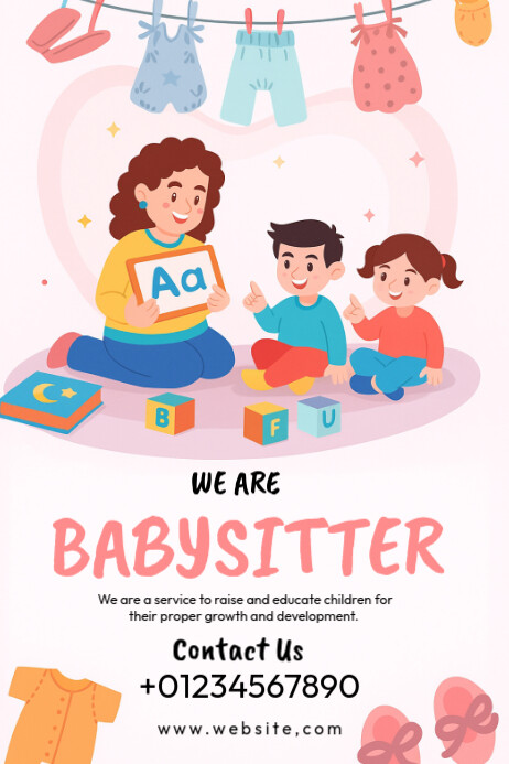 babysitting design template | PosterMyWall