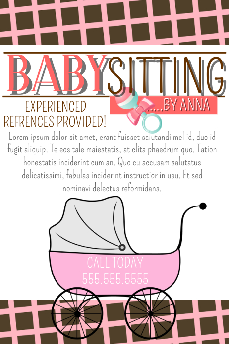 Baby Sitting Template | PosterMyWall