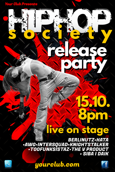 Hip Hop Party Poster | PosterMyWall