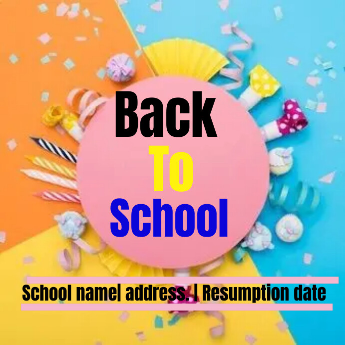 Bach to school Template | PosterMyWall