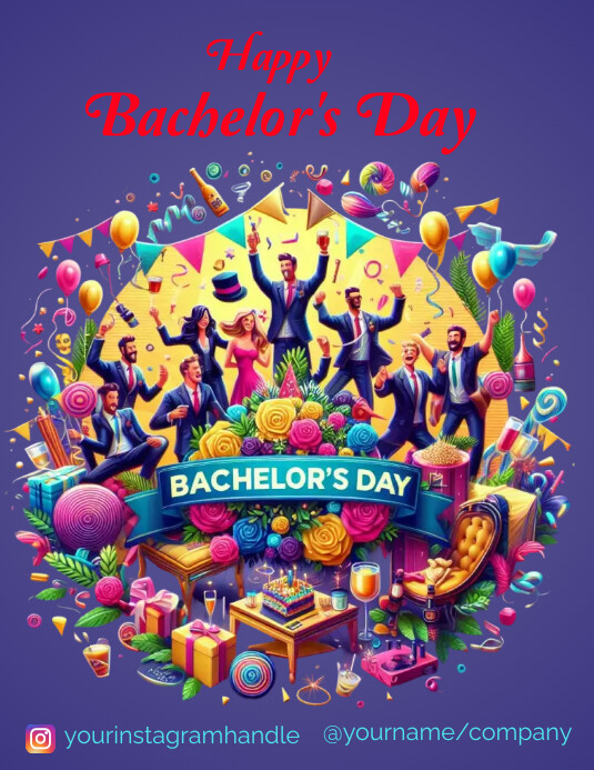 Bachelor's Day Flyer Template | PosterMyWall