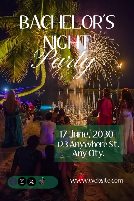 Bachelor's Night Party Poster Template | PosterMyWall