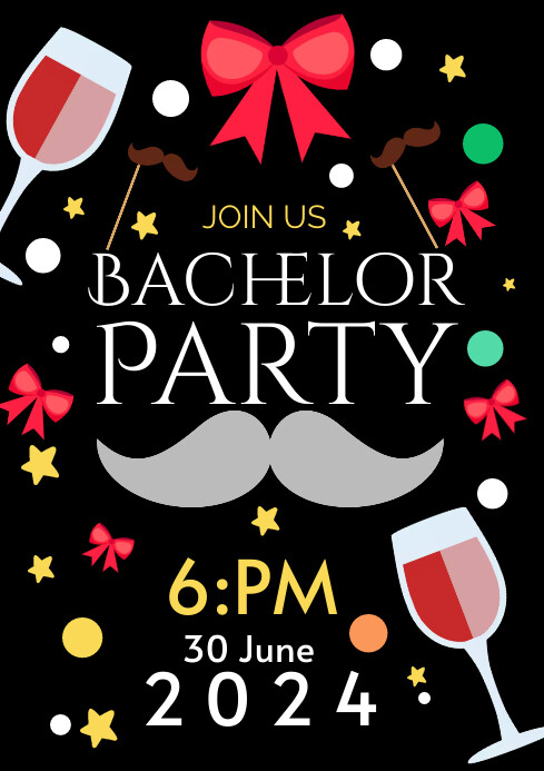 Bachelor party A4 template | PosterMyWall