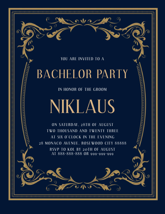 Bachelor Party Template | PosterMyWall