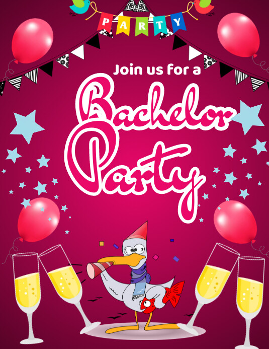 Bachelor party flyer template | PosterMyWall