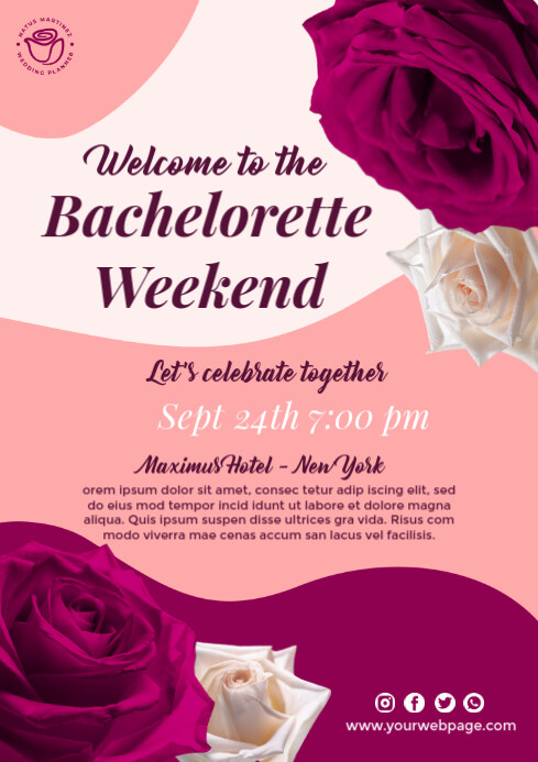 Bachelorette party invitation design Template | PosterMyWall