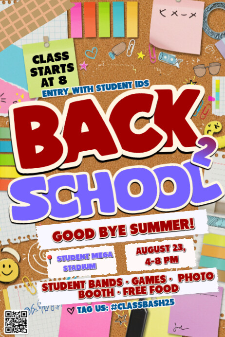Back 2 school Template | PosterMyWall