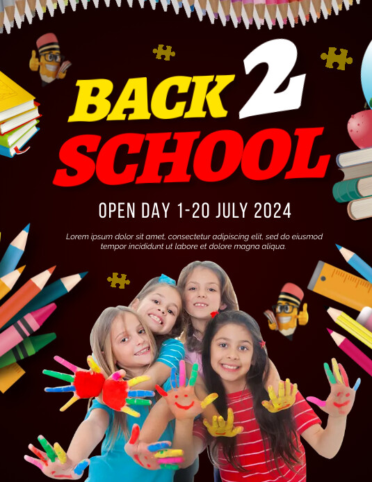 BACK 2 SCHOOL Template | PosterMyWall