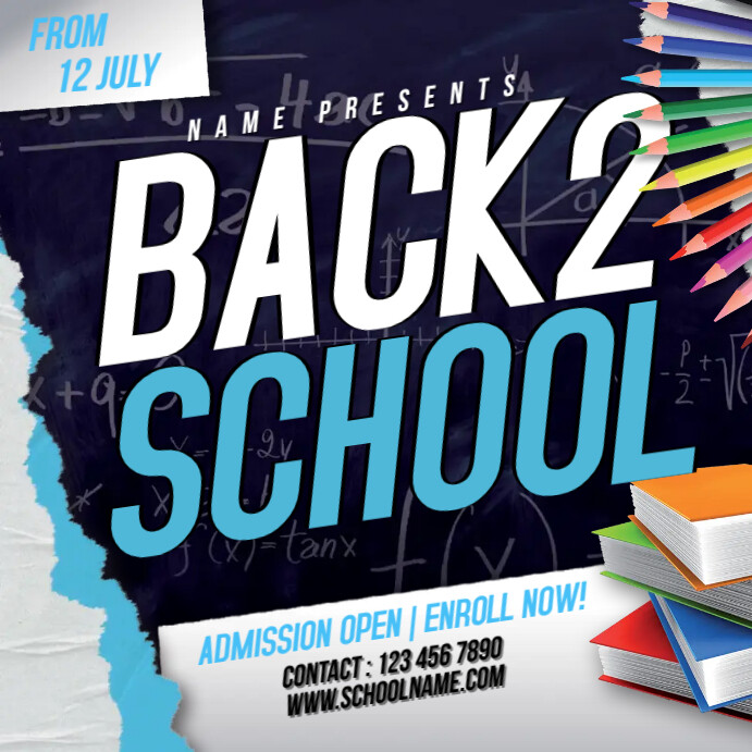 Back 2 School Flyer Template | PosterMyWall