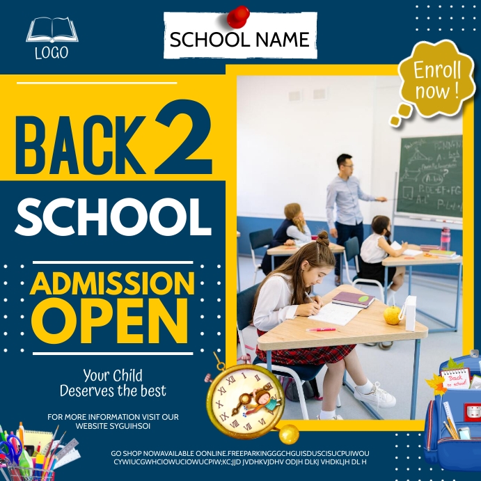 Back 2 school Flyer Template | PosterMyWall