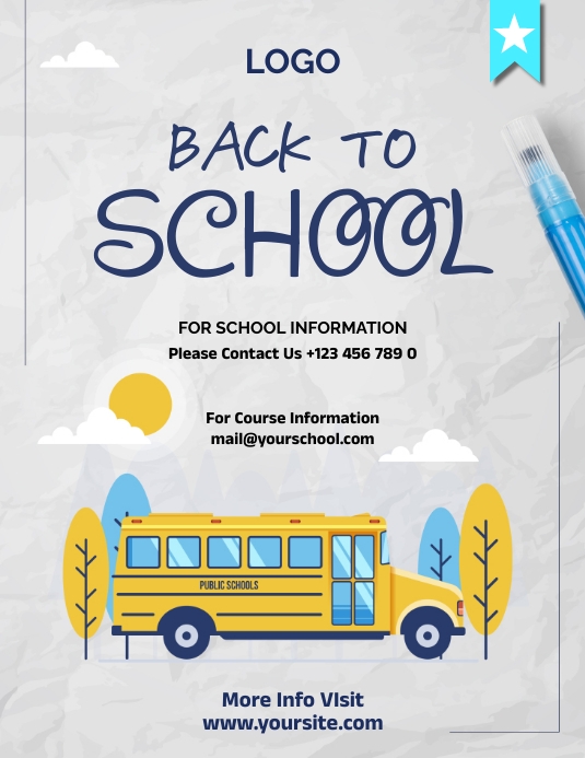 back 2 school flyer poster Template | PosterMyWall