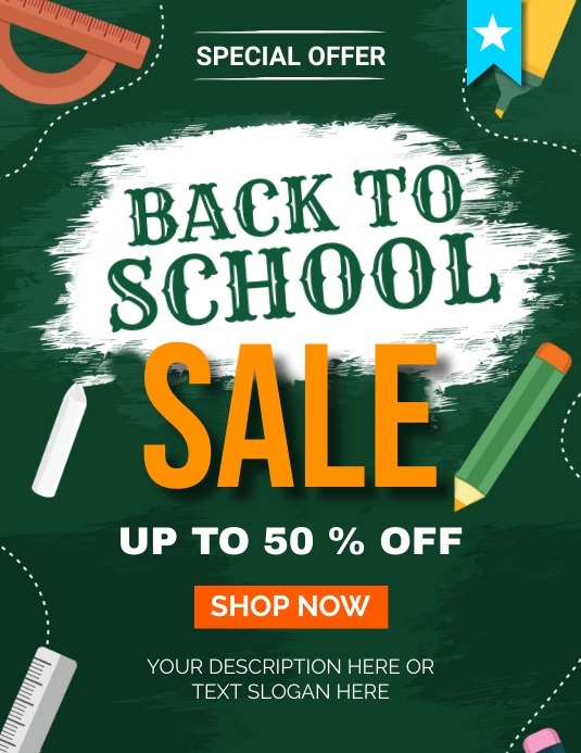 back 2 school flyer poster Template | PosterMyWall