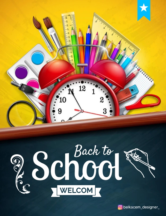 back 2 school flyer poster Template | PosterMyWall