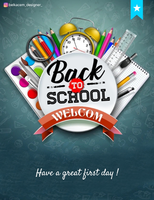 back 2 school flyer poster Template | PosterMyWall