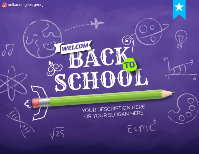 back 2 school flyer poster Template | PosterMyWall