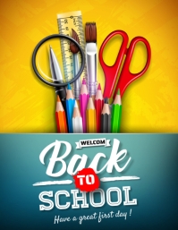 back 2 school flyer poster Template | PosterMyWall