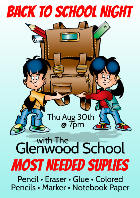 Back 2 School Night Poster Templat | PosterMyWall