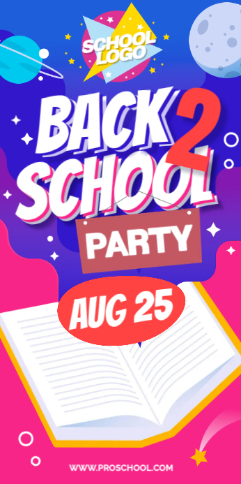 Back 2 School Party Design Template | PosterMyWall