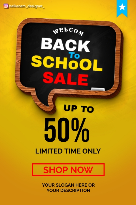 back 2 school poster Template | PosterMyWall