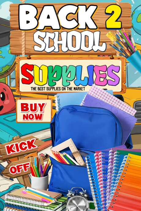 Copy of Back 2 School Supplies | PosterMyWall