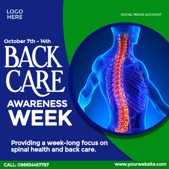 Back Care Awareness Week Template | PosterMyWall