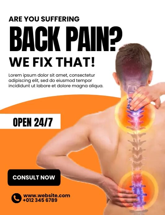 Back Pain Appointment Template | PosterMyWall