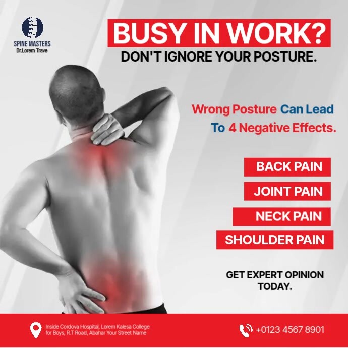 Back Pain Appointment Template | PosterMyWall