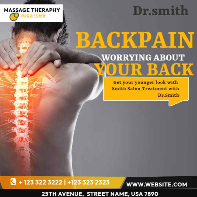 Plantilla de Back Pain Template | PosterMyWall