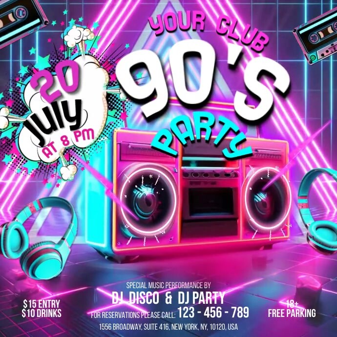 Copy of Back To 90's | PosterMyWall