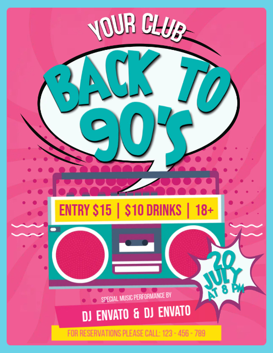 Back To 90's Disco Template | PosterMyWall
