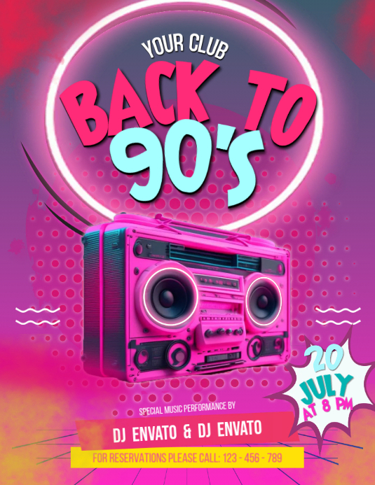 Copy of Back To 90's Disco | PosterMyWall