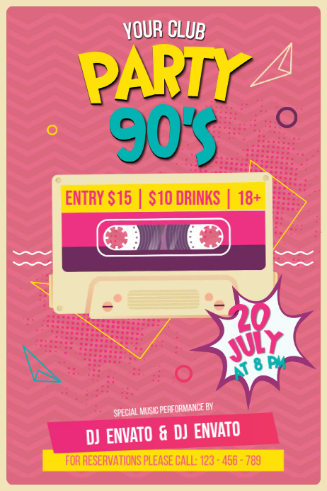 Copy of Back To 90's Disco | PosterMyWall