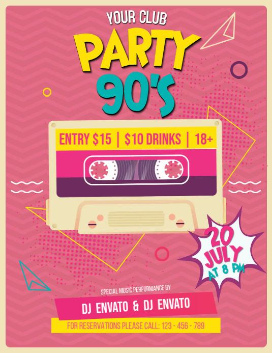 Copy of Back To 90's Disco | PosterMyWall